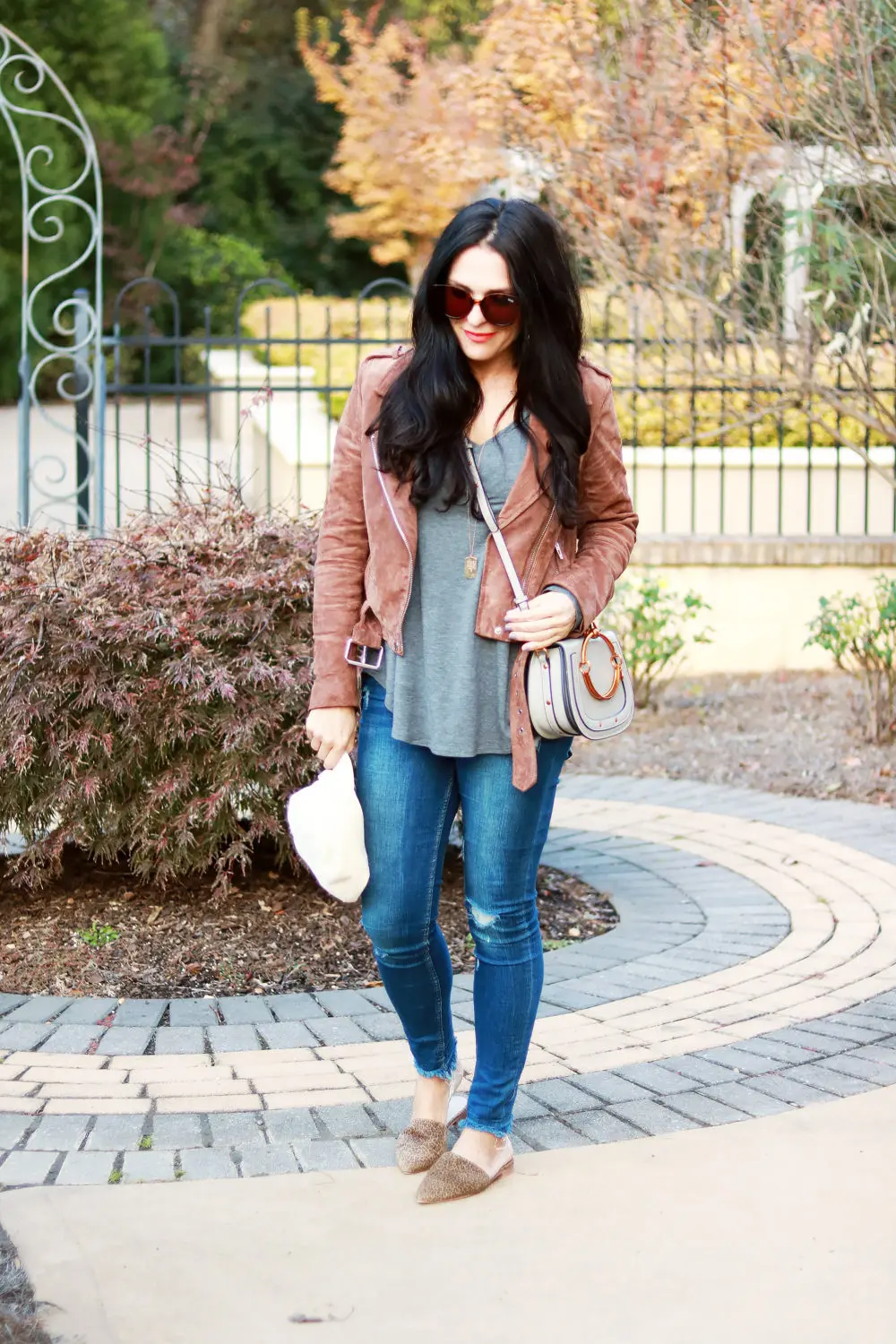 suede jacket with crossbody - Darling Darleen | A Lifestyle Design Blog