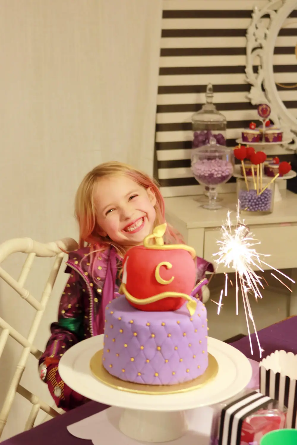 descendants chloe smiling at cake - Darling Darleen | A Lifestyle ...