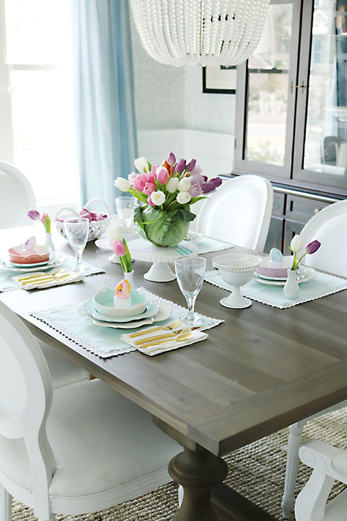 Spring Easter Table Decorations - Darling Darleen | A Lifestyle Design Blog