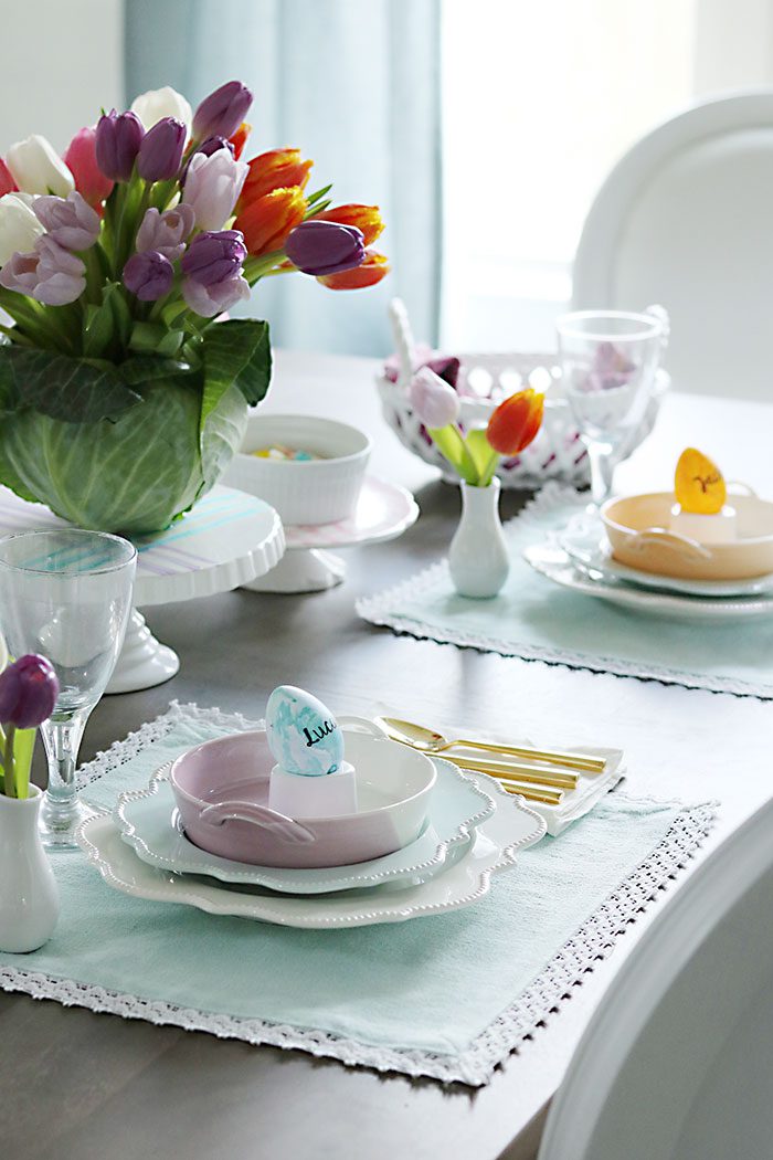 Spring Easter Table Decorations - Darling Darleen | A Lifestyle Design Blog