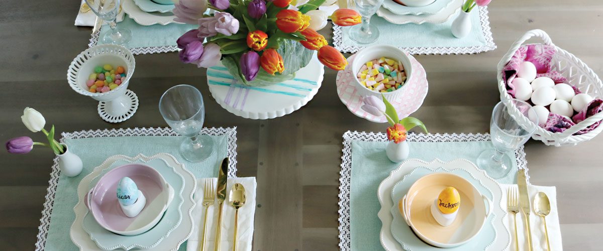 Spring Easter Table Decorations - Darling Darleen | A Lifestyle Design Blog