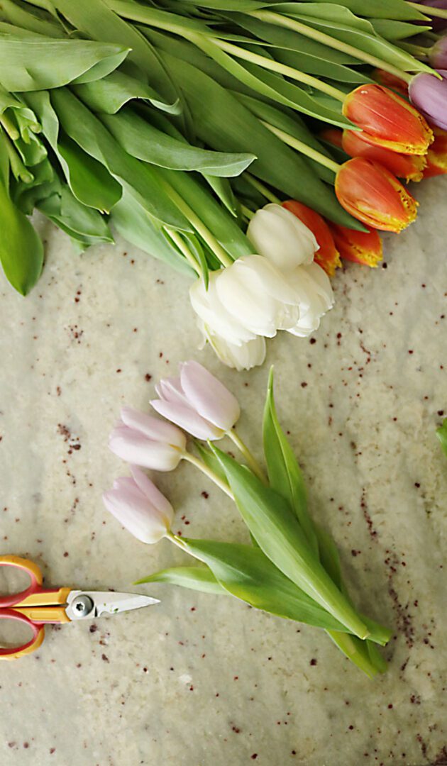 DIY: Tulip Cabbage Flower Arrangement for Easter - Darling Darleen | A ...
