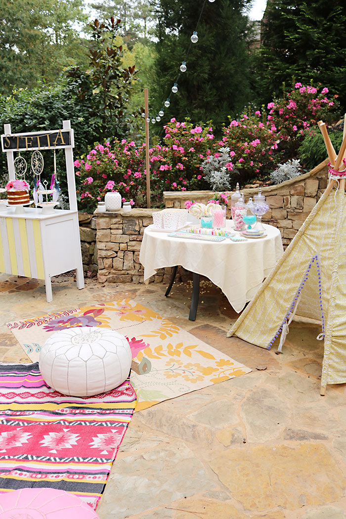 Boho Birthday Outdoor Movie Night - Darling Darleen | A Lifestyle ...