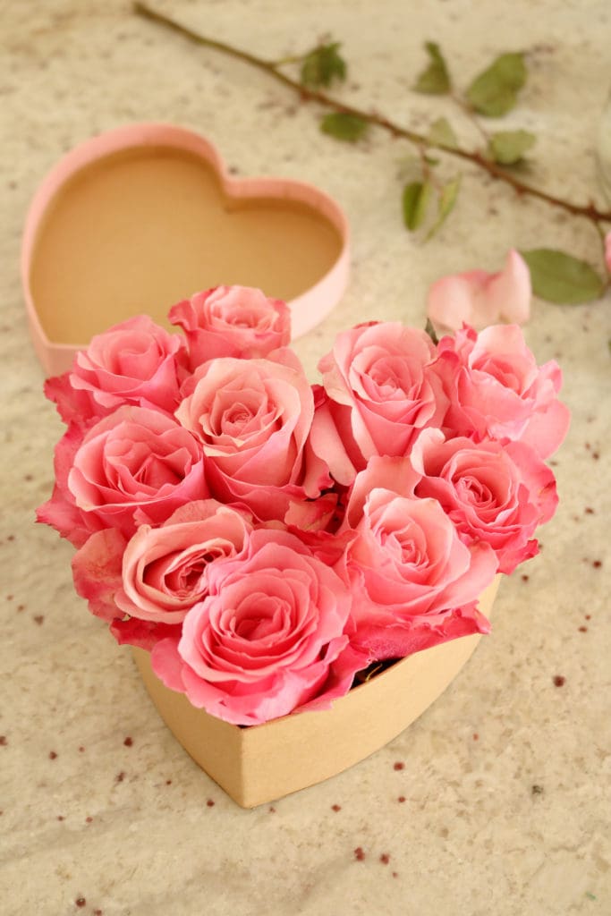 Heart Shape Flower Box - Darling Darleen | A Lifestyle Design Blog