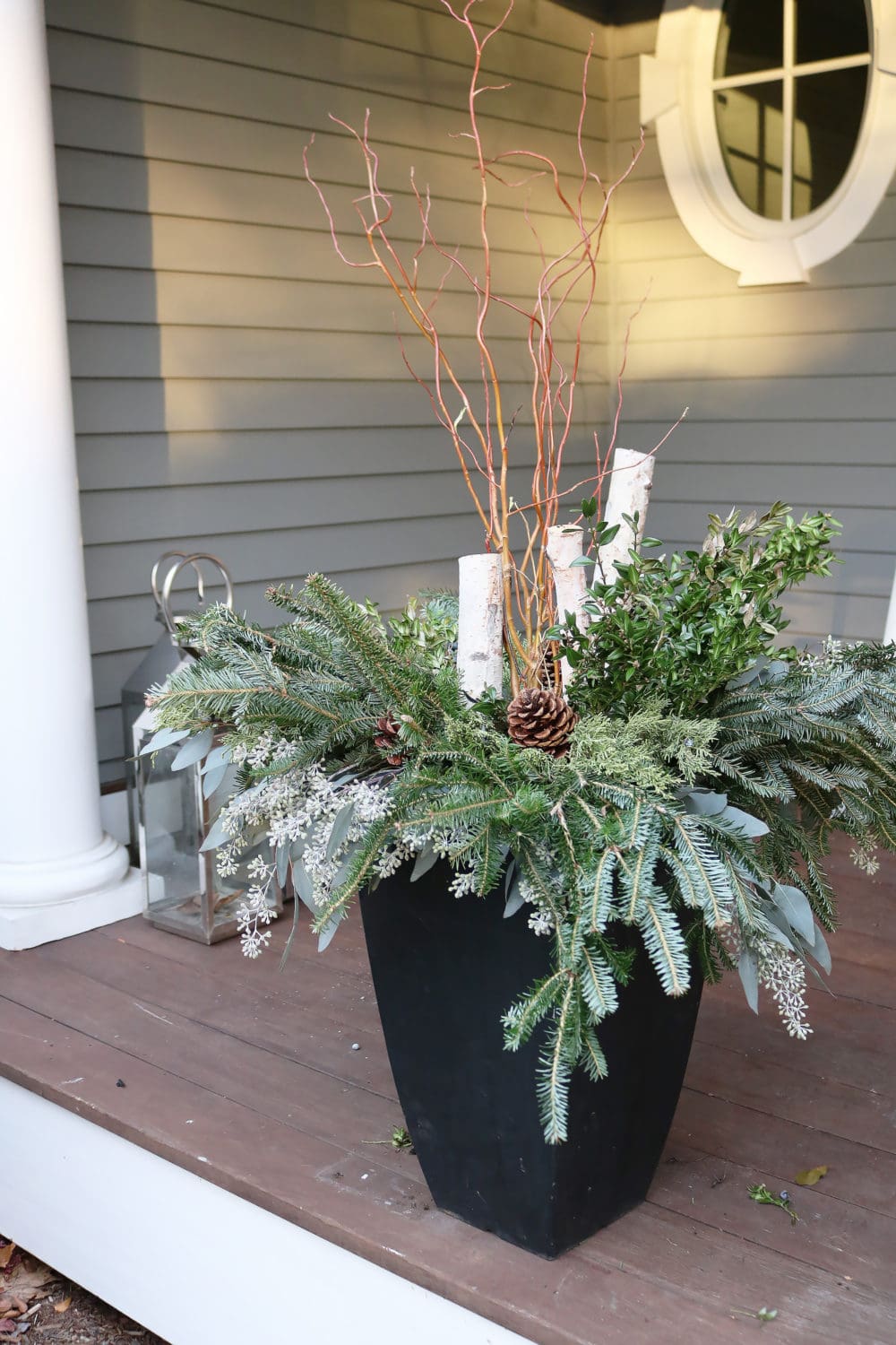 Outdoor Winter Birch Planters - Darling Darleen | A Lifestyle Design Blog