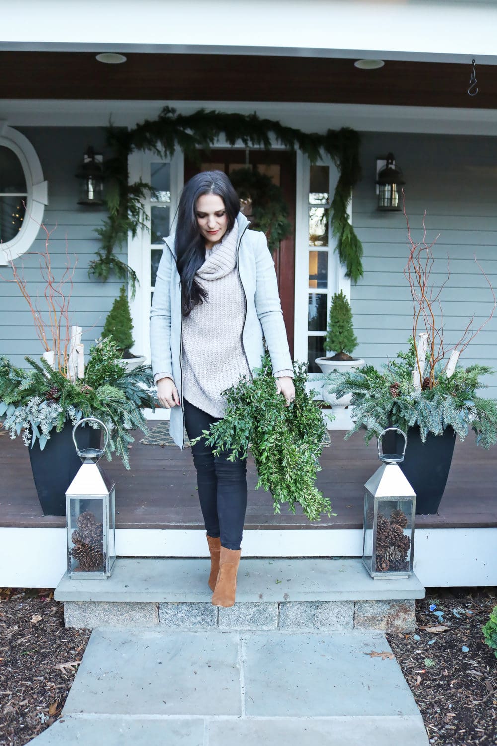 Outdoor Winter Birch Planters - Darling Darleen | A Lifestyle Design Blog