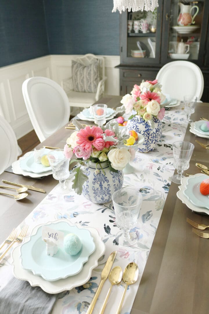 Easter Table with Blue and White - Darling Darleen | A Lifestyle Design ...