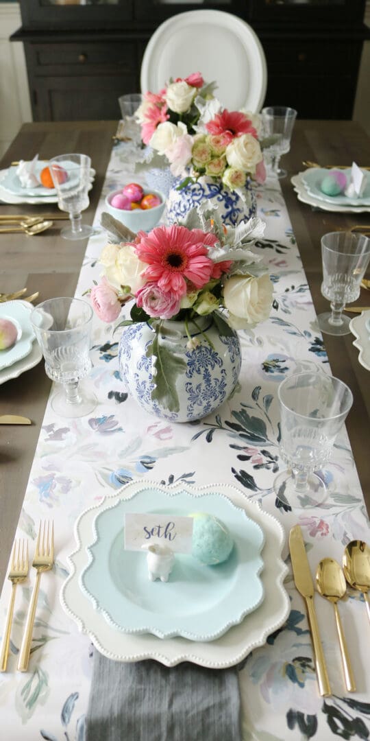 Easter Table with Blue and White - Darling Darleen | A Lifestyle Design ...