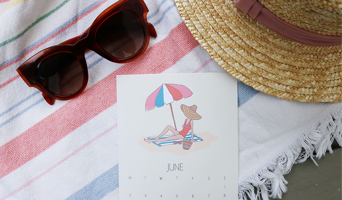 June Calendar Printable 2019 - Darling Darleen | A Lifestyle Design Blog