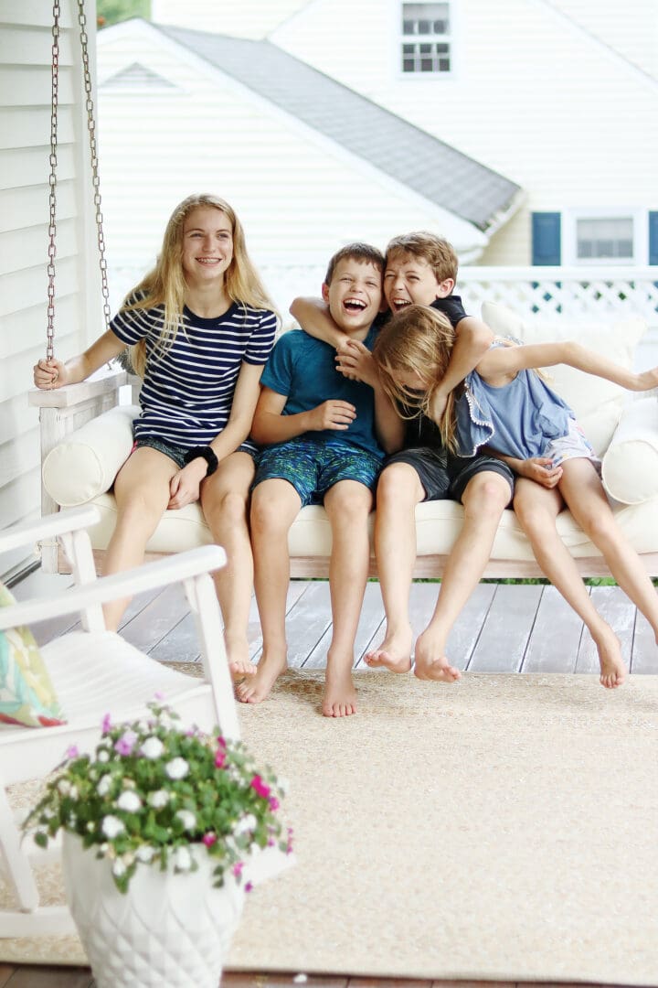 exterior-house-porch-swing-with-kids - Darling Darleen | A Lifestyle ...