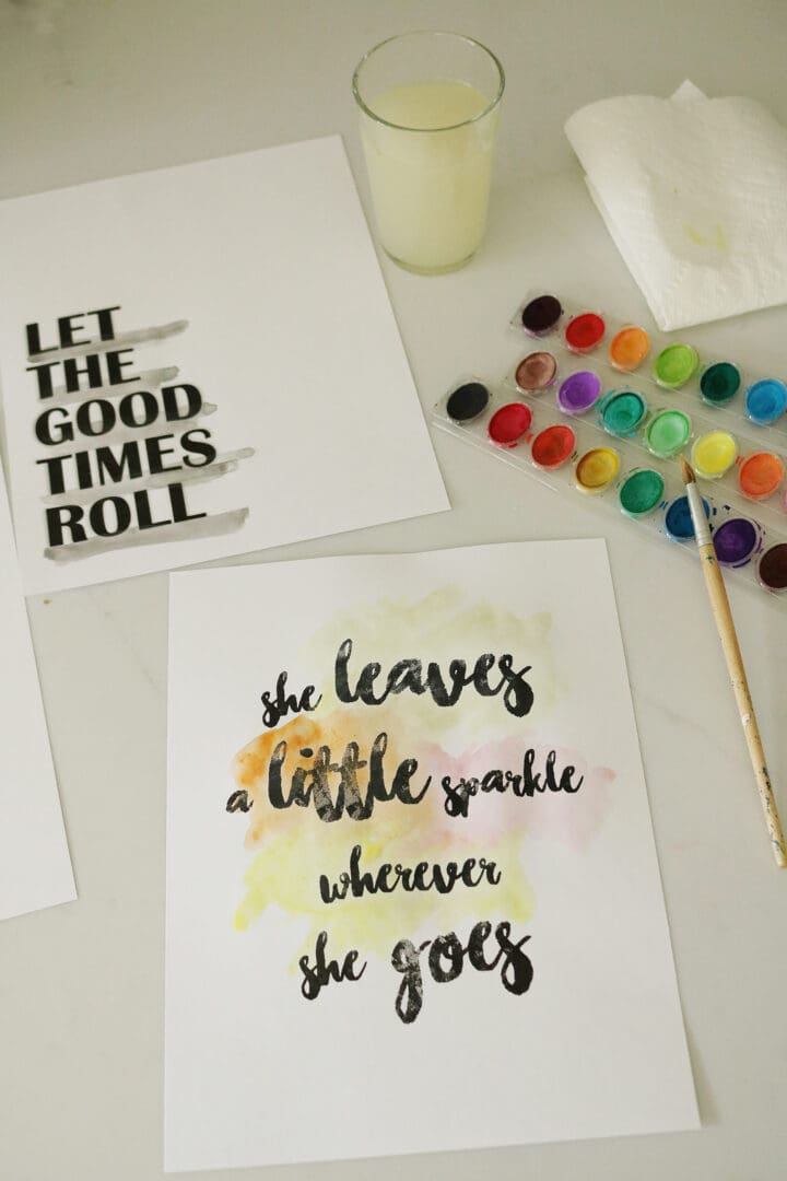 DIY Typography ART Prints - Darling Darleen | A Lifestyle Design Blog