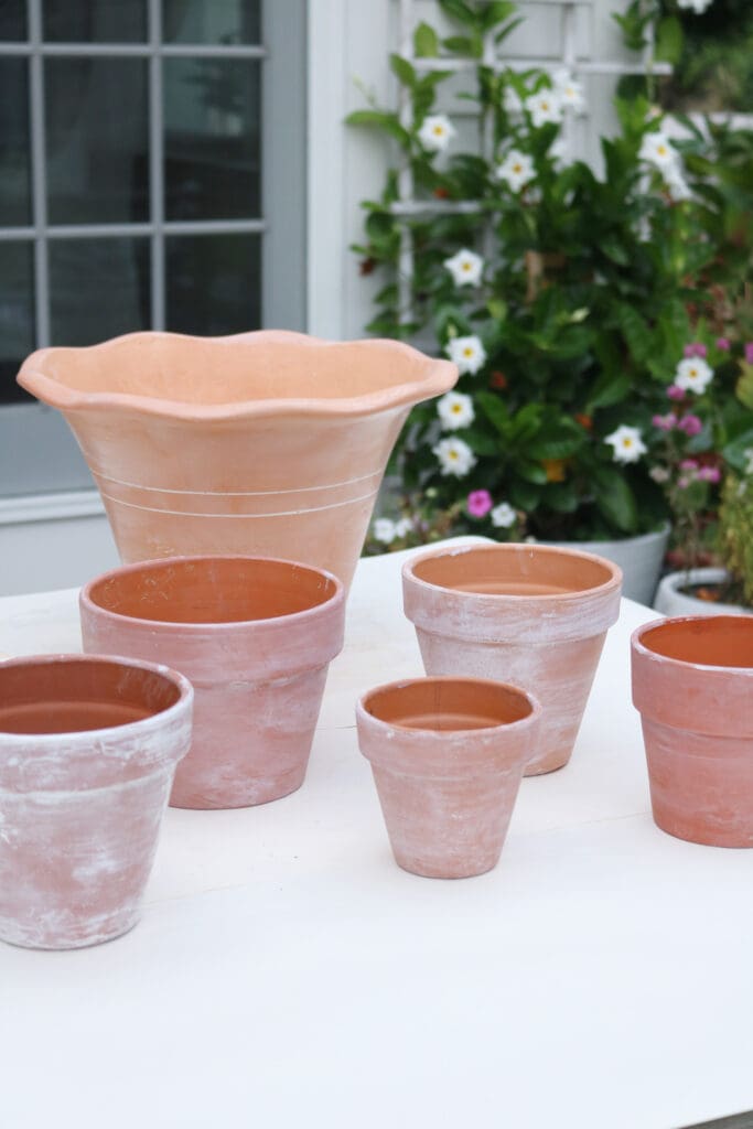 White Washed Terra Cotta Pots - Darling Darleen | A Lifestyle Design Blog